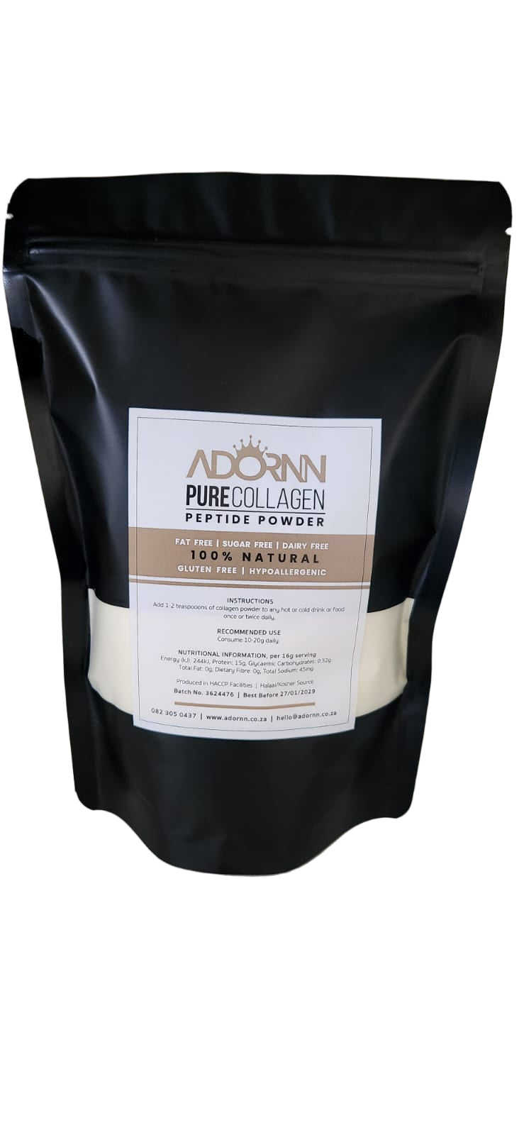 Collagen Peptides 200g Refill Pouch – Adornn